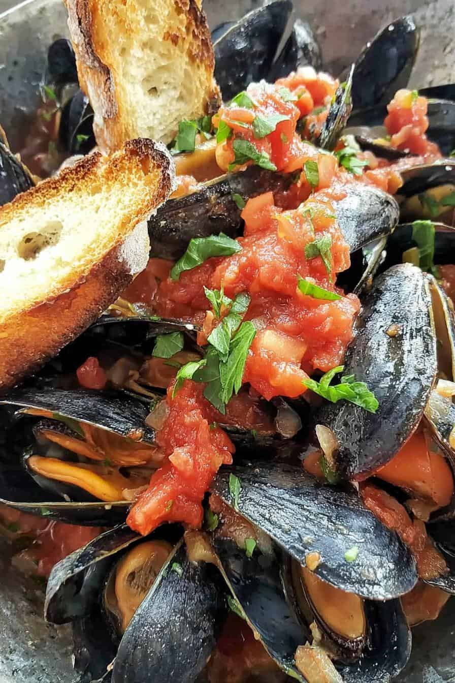 Disgustingly Good 20-Minutes Mussels Marinara Recipe - www.dinnernest.com