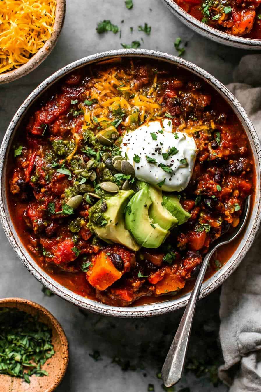 Devastating Slow Cooker Sweet Potato & Black Bean Chili - www ...